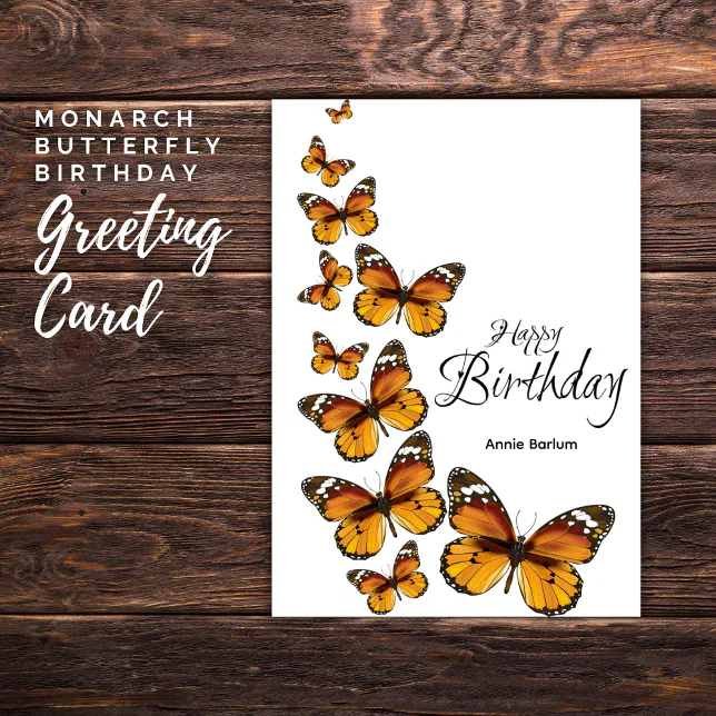 Monarch Butterfly Birthday Card | Zazzle