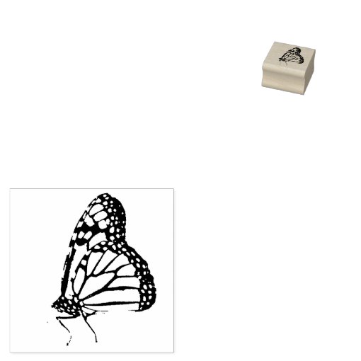 Monarch Butterfly Bug Insect Wildlife Wood Stamp | Zazzle