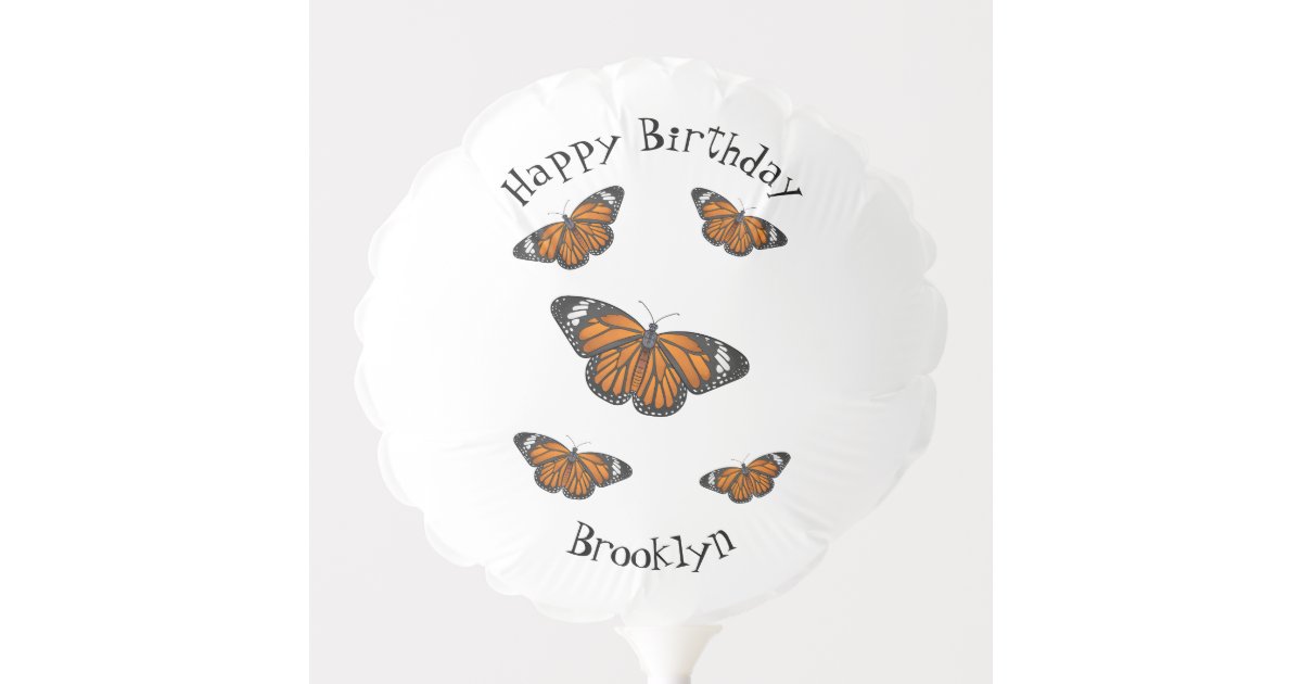 Monarch butterfly cartoon illustration balloon | Zazzle