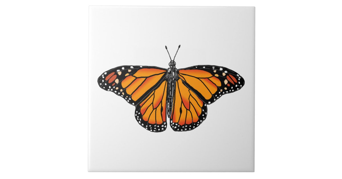 Monarch butterfly ceramic tile | Zazzle