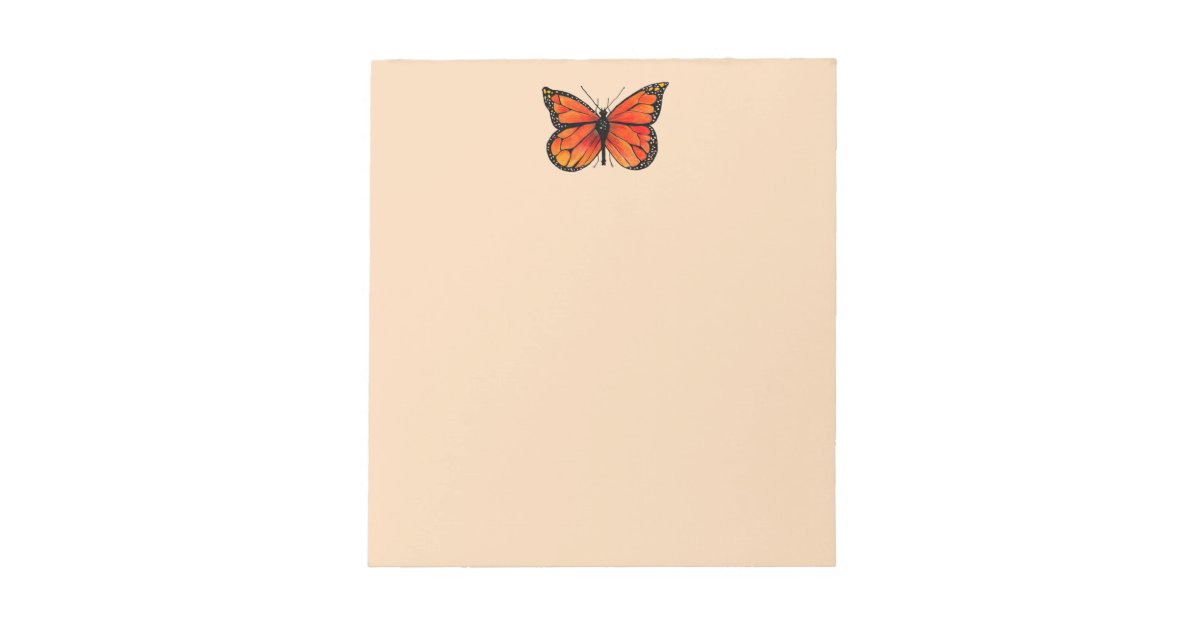 Monarch Butterfly Design on Notepad | Zazzle