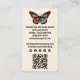 Monarch Butterfly Esthetician Beauty Salon QR Code Business Card | Zazzle