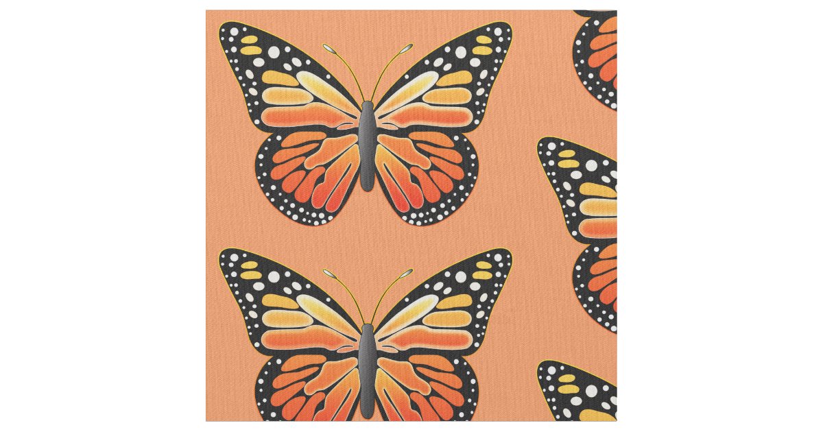 Monarch Butterfly Fabric | Zazzle