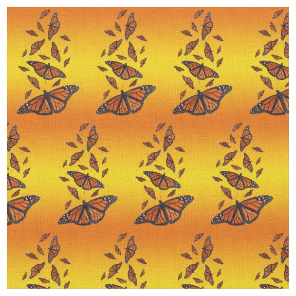 Monarch Butterfly Fabric | Zazzle
