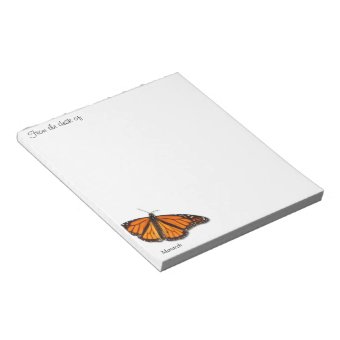 Monarch Butterfly "From the desk of..." Notepads | Zazzle
