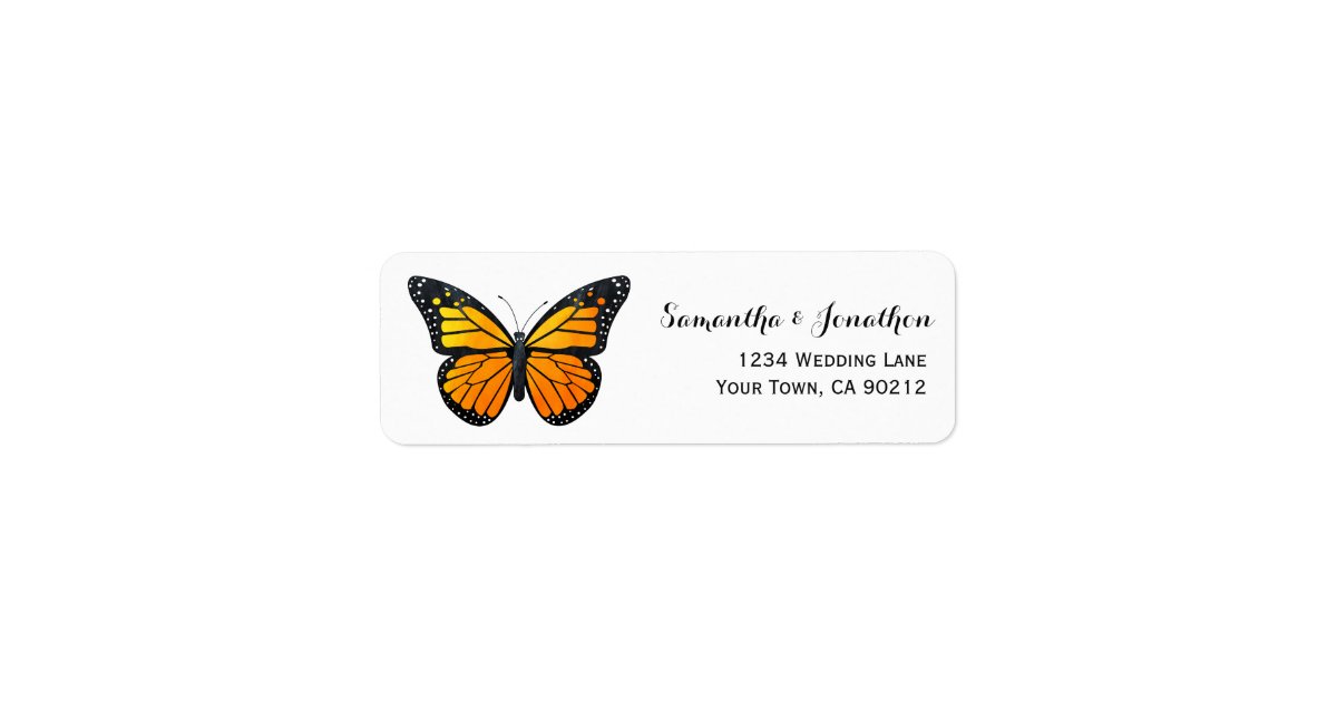 Monarch Butterfly Label | Zazzle