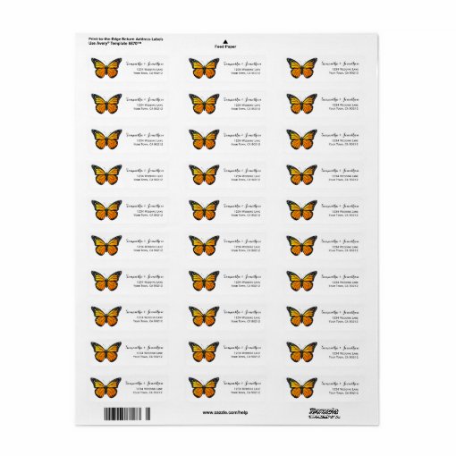 Monarch Butterfly Label | Zazzle