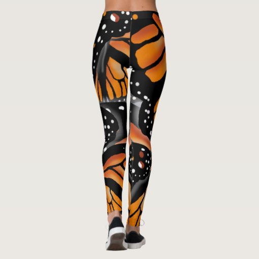 MONARCH BUTTERFLY LARGE PATTERN by Slipperywindow Leggings | Zazzle