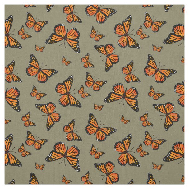 Monarch Butterflies Butterfly Fabric | Zazzle.com