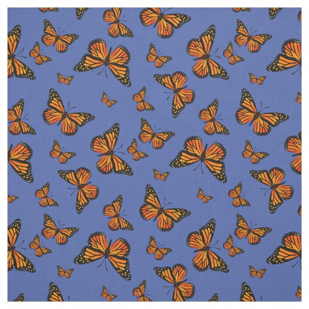 Purple Monarch Butterfly Pattern Fabric | Zazzle Purple Monarch Butterfly Pattern Fabric | Zazzle