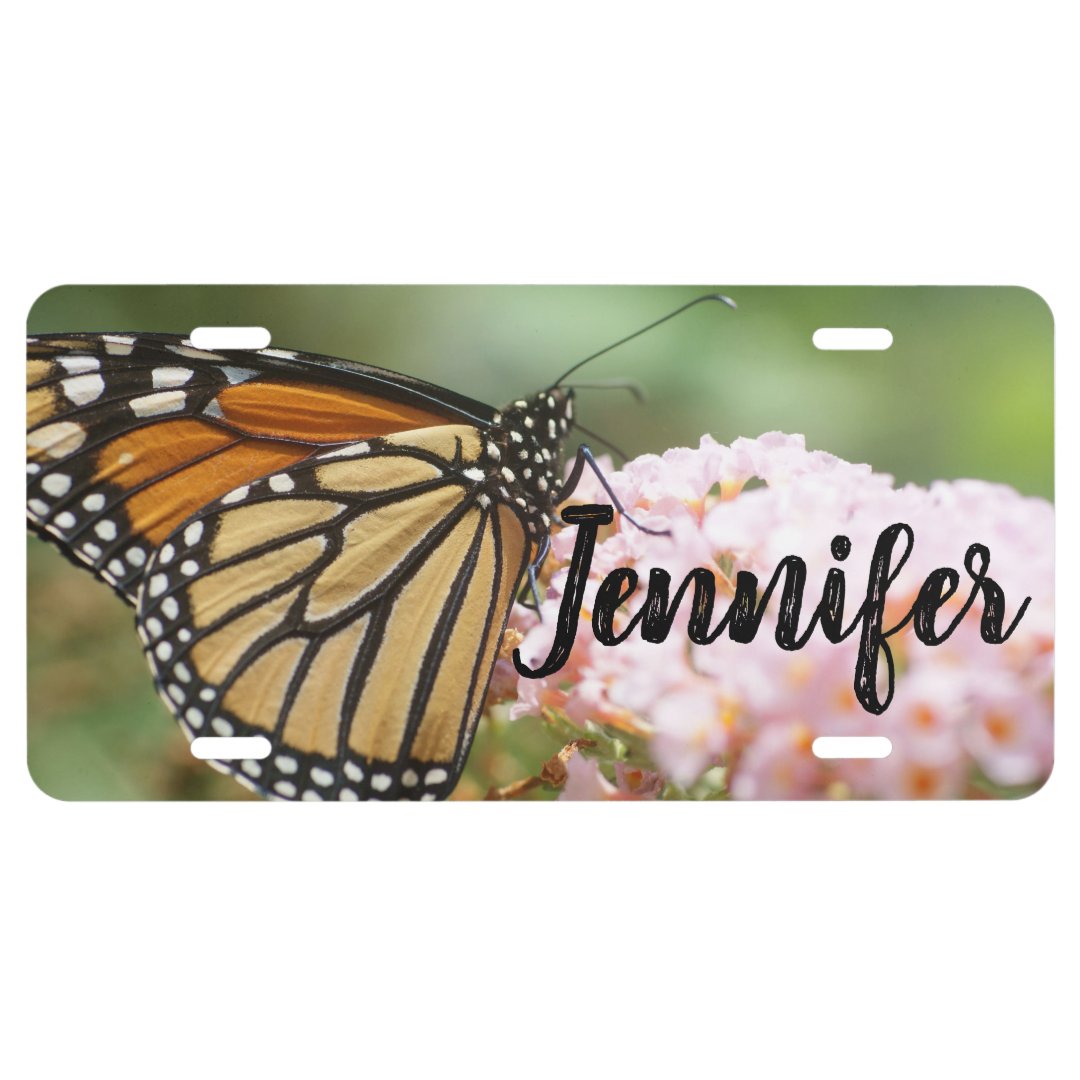 Monarch Butterfly Personalized For You License Plate | Zazzle