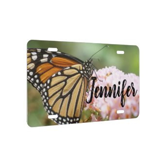 Monarch Butterfly Personalized For You License Plate | Zazzle