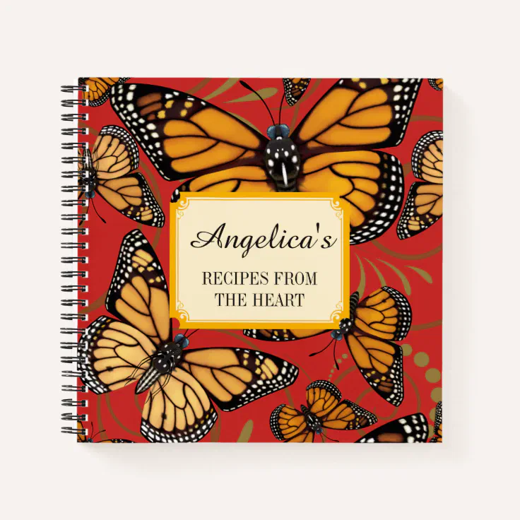 Monarch Butterfly Recipe Notebook | Zazzle