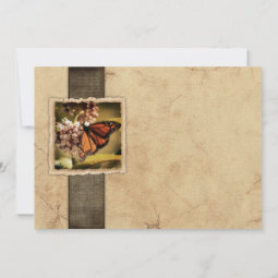 Monarch Butterfly Vintage Wedding Invitations | Zazzle