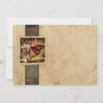 Monarch Butterfly Vintage Wedding Invitations | Zazzle