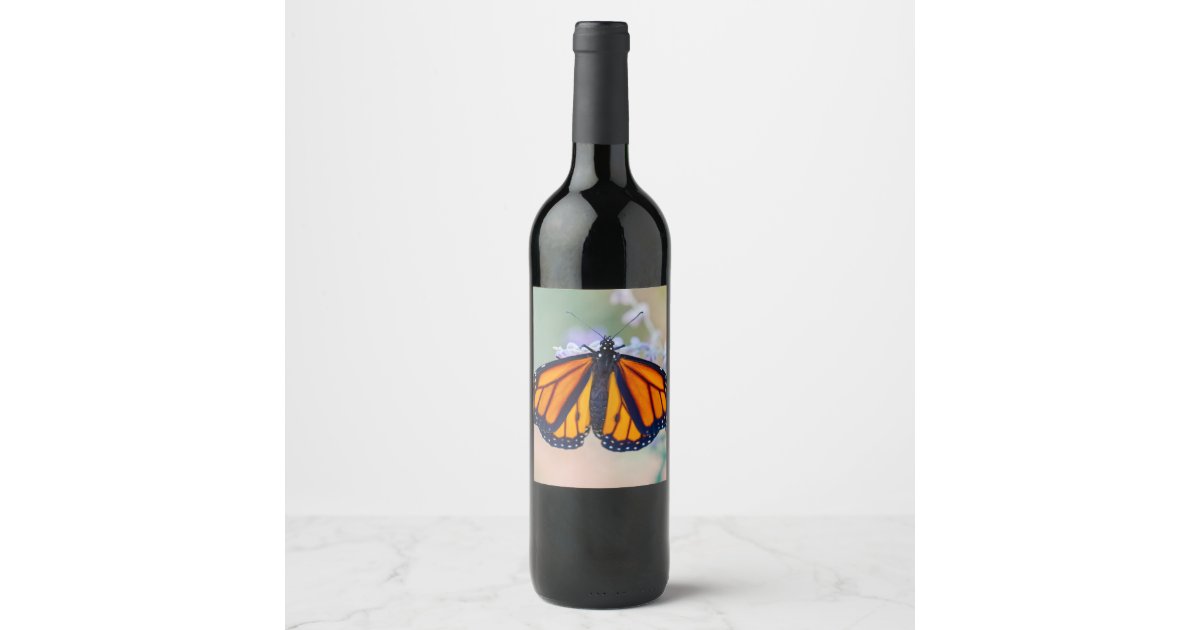 Monarch Butterfly Wine Label | Zazzle