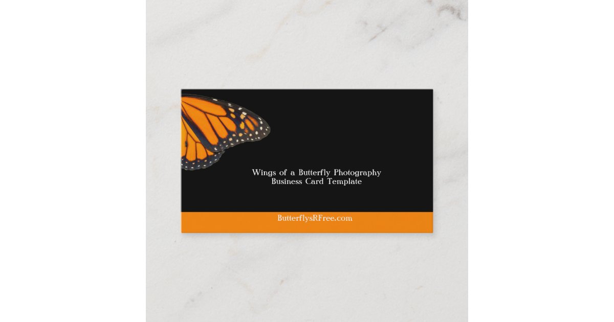 Monarch Butterfly Wings Photography Card Template | Zazzle
