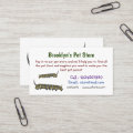 Monarch caterpillar cartoon illustration business card | Zazzle