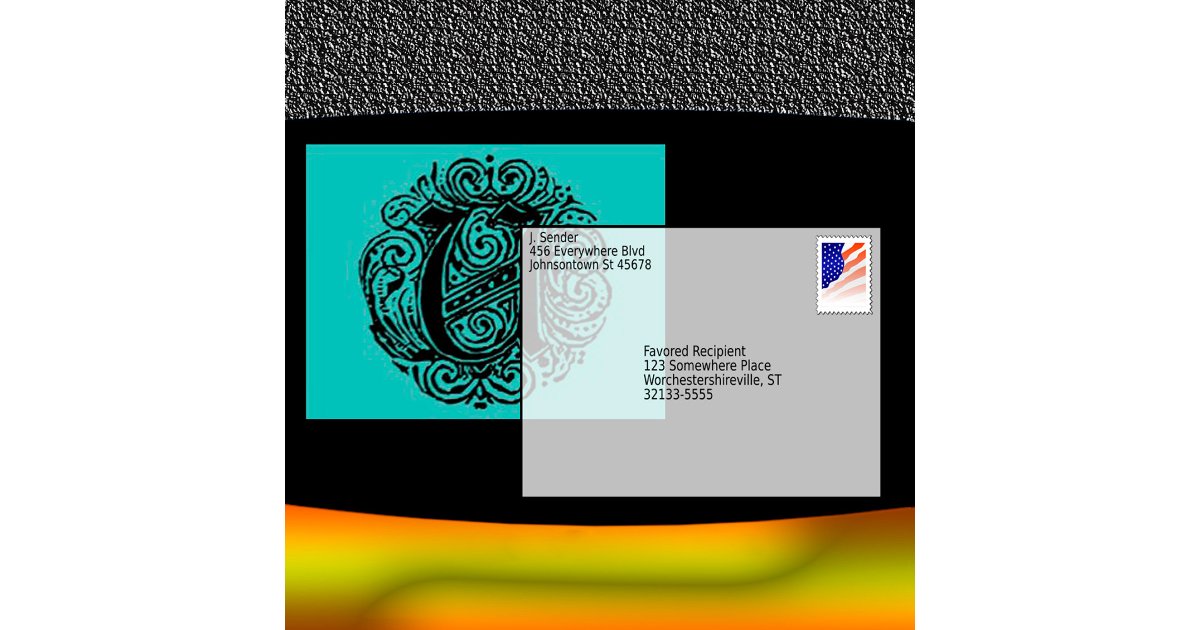 Monarchia Vintage Font "U" Letter Postcard | Zazzle