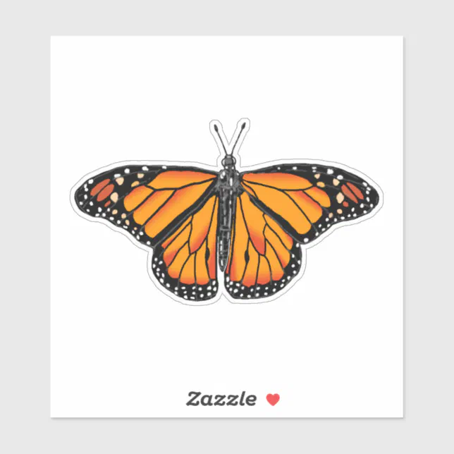 Monard butterfly sticker | Zazzle