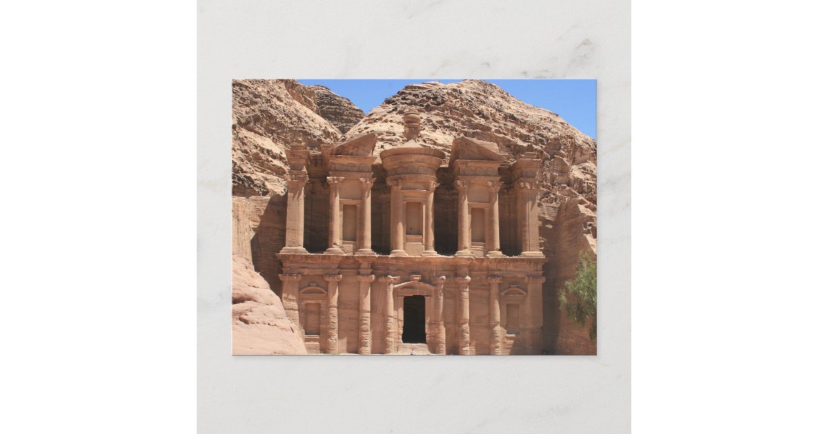 monastery petra front postcard | Zazzle
