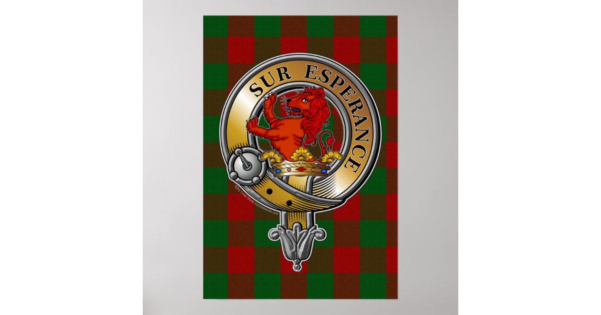 Moncrieffe Tartan & Badge Poster | Zazzle