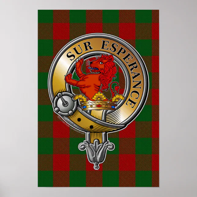 Moncrieffe Tartan & Badge Poster | Zazzle