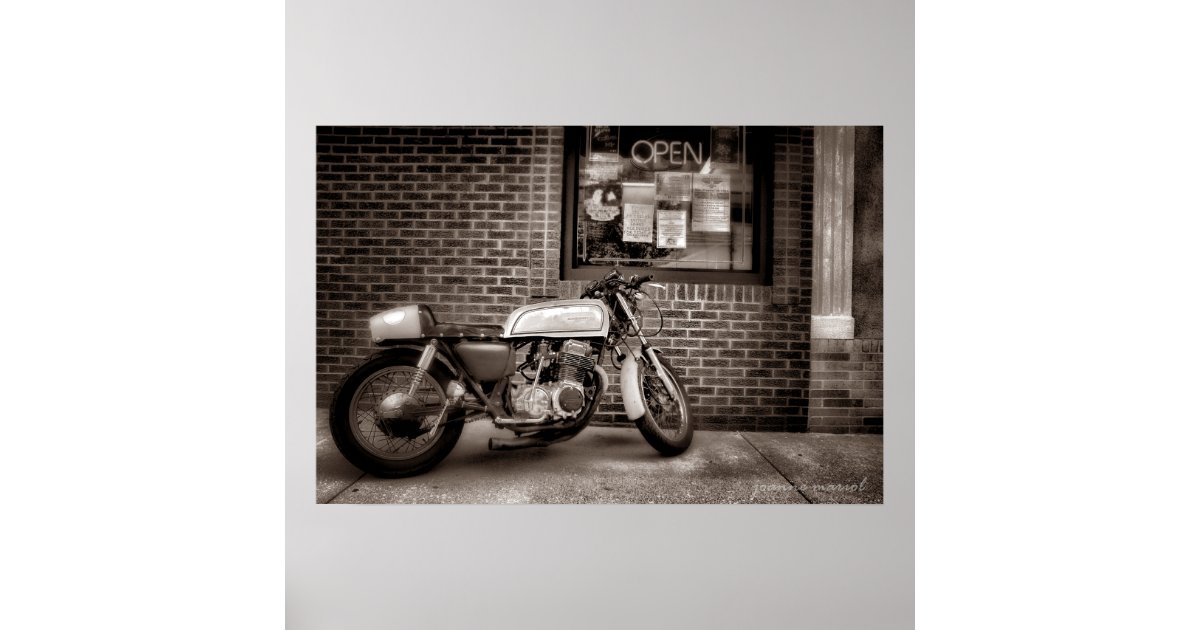 Monday Motorcycle Poster | Zazzle