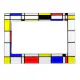 Mondrian art style magnetic photo frame | Zazzle