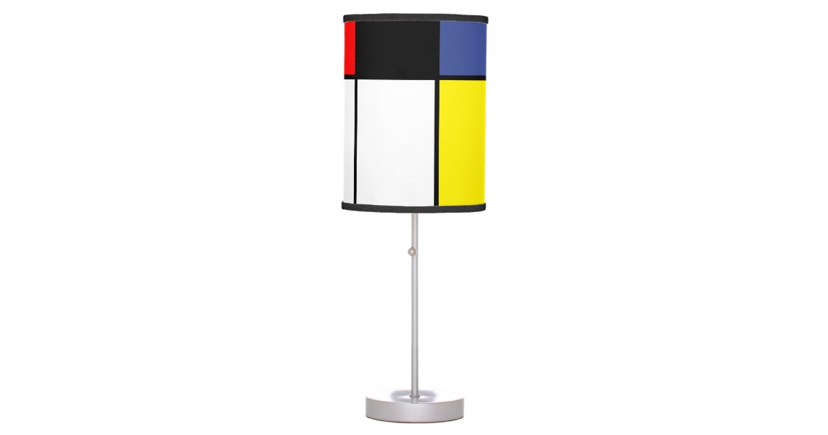 Mondrian Art Table Lamp | Zazzle