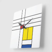 Mondrian II Minimalist De Stijl Modern Art Design Square Wall Clock ...