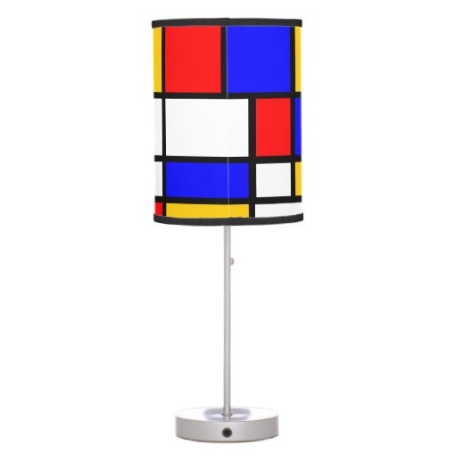 Mondrian Inspiration Table Lamp | Zazzle