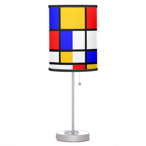Mondrian Inspiration Table Lamp | Zazzle