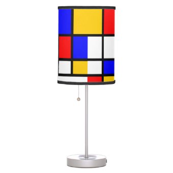 Mondrian Inspiration Table Lamp | Zazzle
