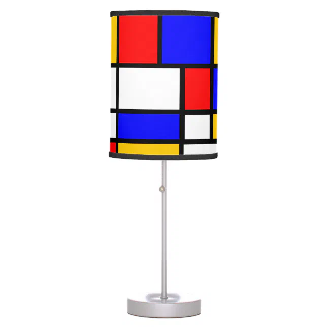 Mondrian Inspiration Table Lamp | Zazzle