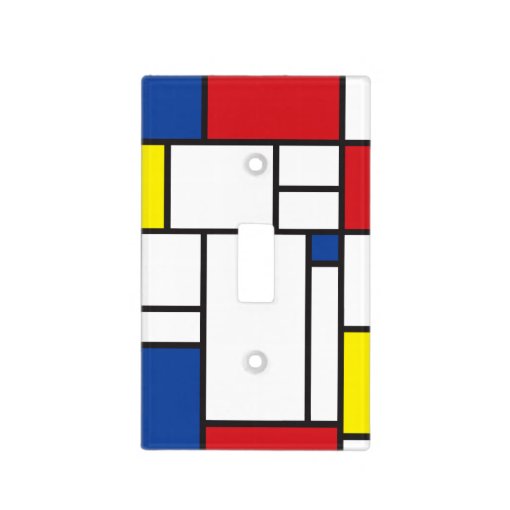 Mondrian Minimalist Geometric De Stijl Modern Art Light Switch Cover ...