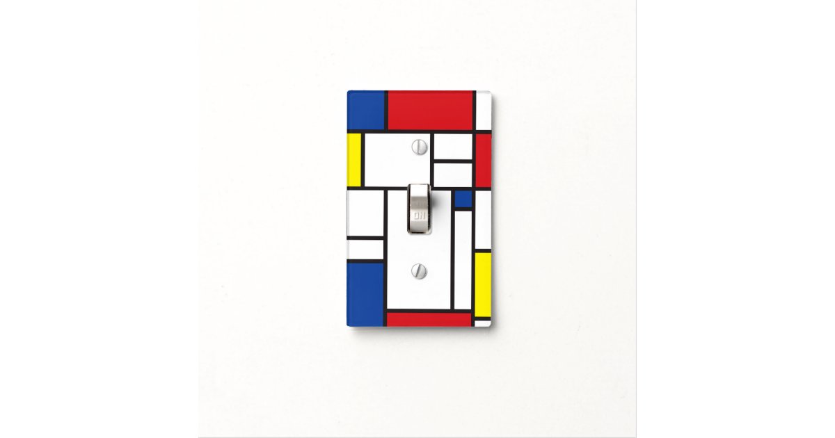 Mondrian Minimalist Geometric De Stijl Modern Art Light Switch Cover ...
