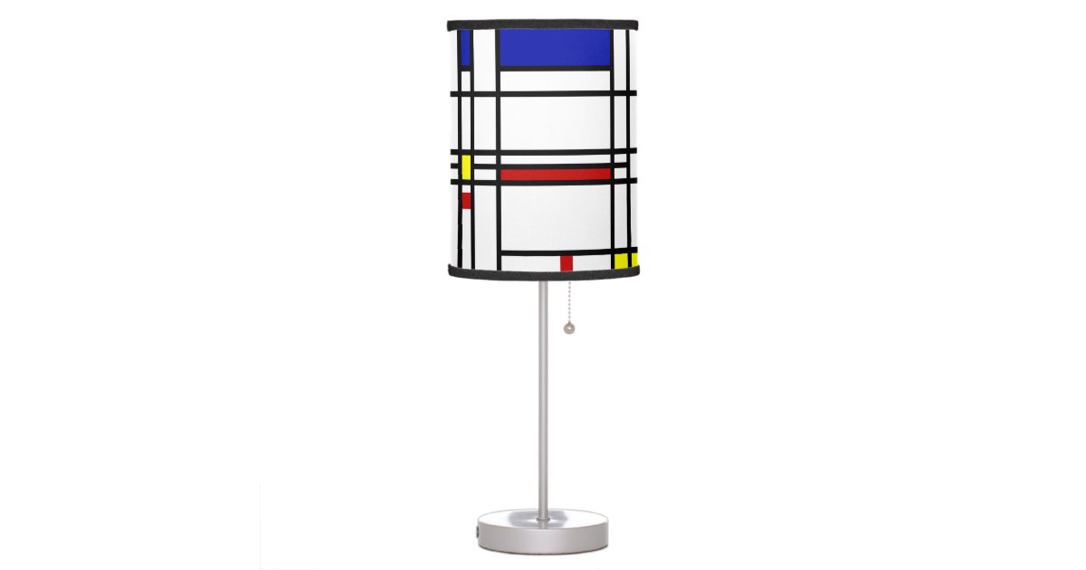 Mondrian Modern Art Table Lamp | Zazzle