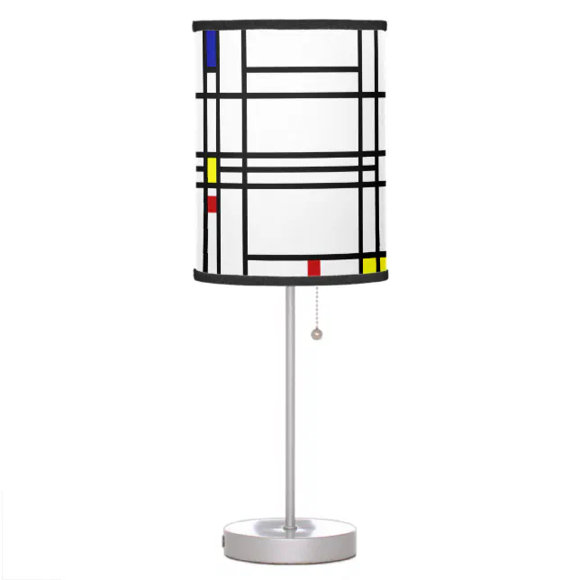 Mondrian Modern Art Table Lamp | Zazzle