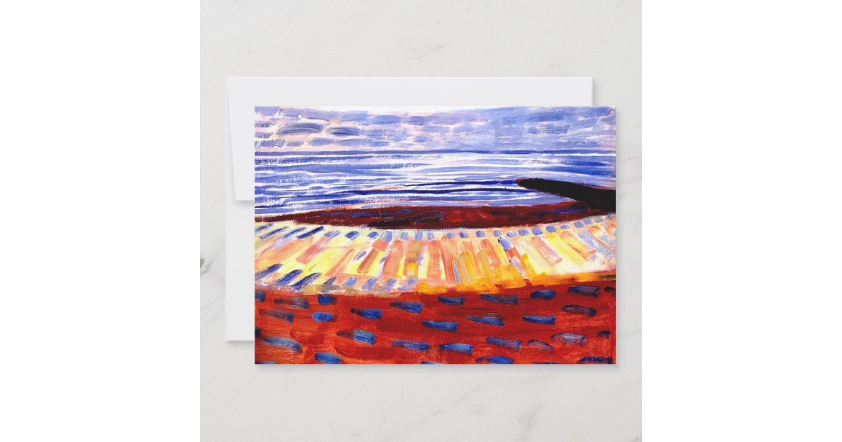 Mondrian - Sea After Sunset, Card | Zazzle
