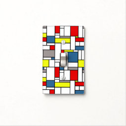 Mondrian style design light switch cover | Zazzle