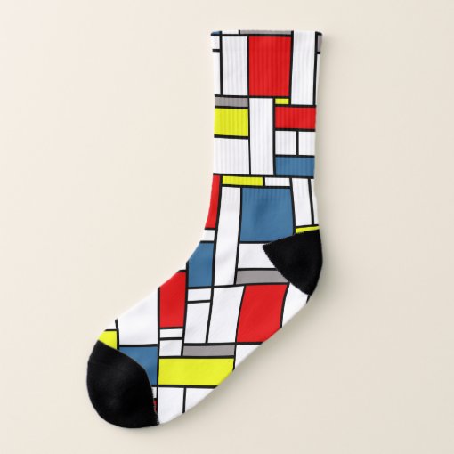 Mondrian style design socks | Zazzle
