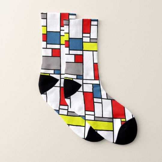 Mondrian style design socks | Zazzle.com