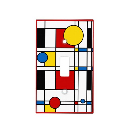 Mondrian Style Neo-Plasticism Art Light Switch Cover | Zazzle