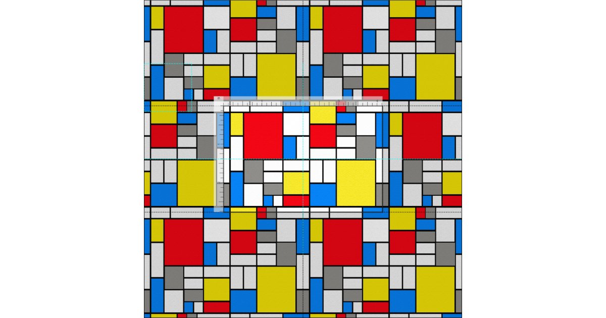 Mondrian theme Fabric | Zazzle