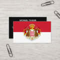 Monégasque Flag & Coat of Arms, Flag of Monaco Business Card | Zazzle