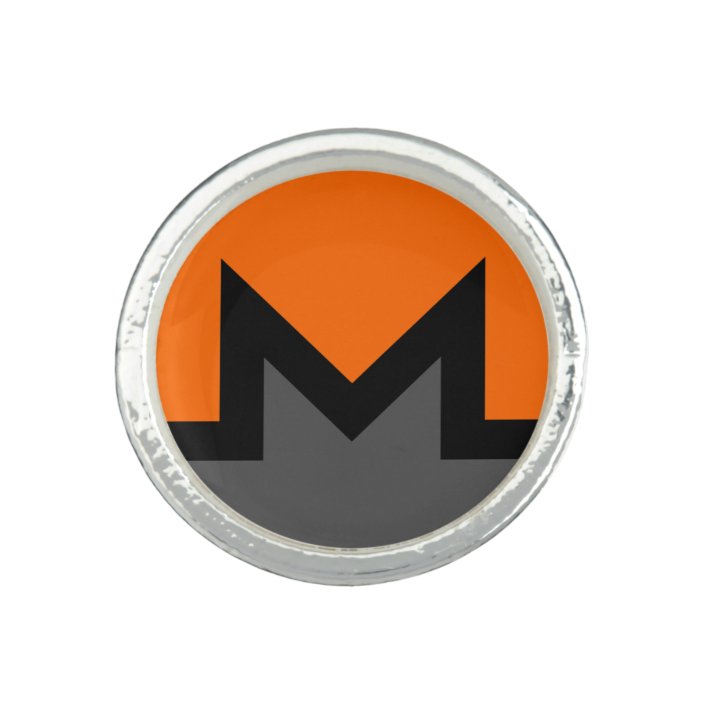 Monero Logo Symbol Cryptocurrency Coin Ring | Zazzle.com