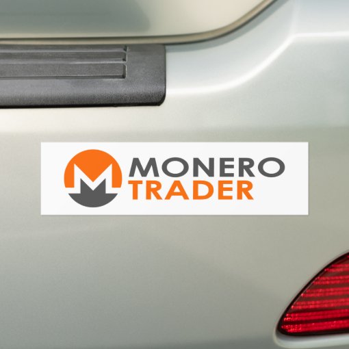 Monero Trader Logo Symbol Crypto Bumper Sticker | Zazzle