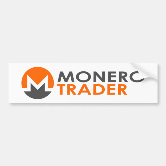 Monero Trader Logo Symbol Crypto Bumper Sticker | Zazzle