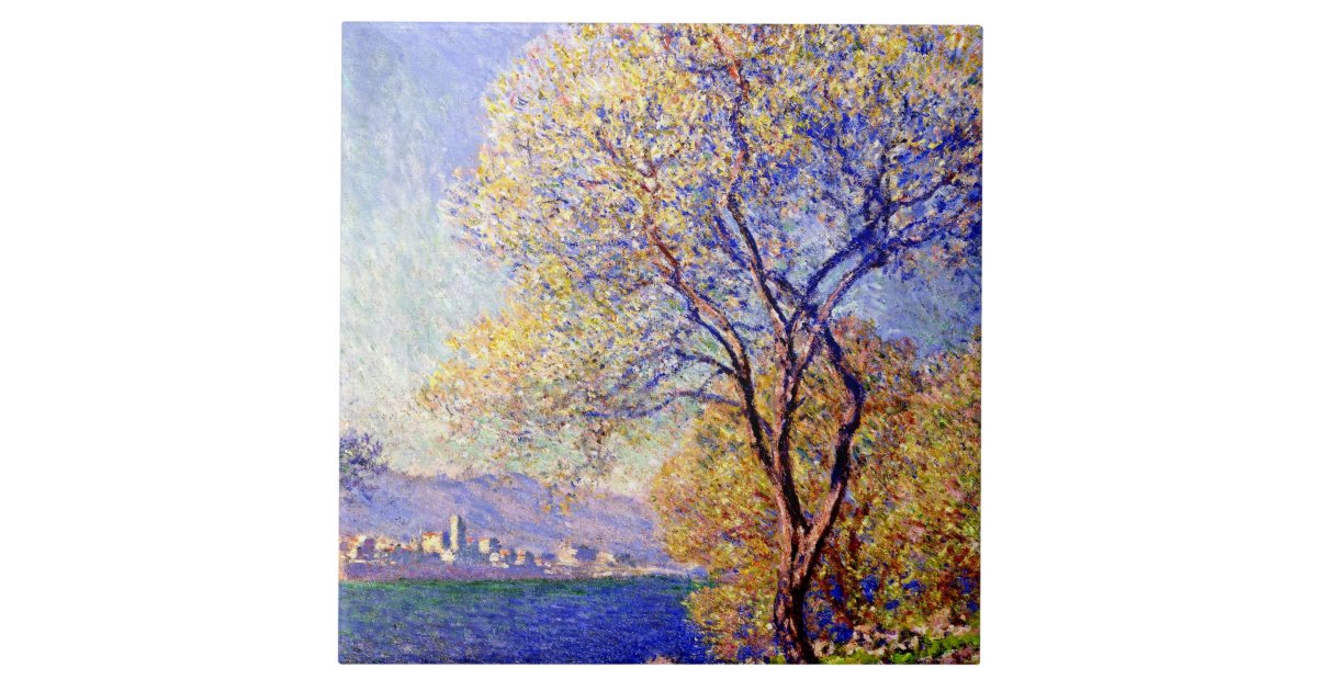 Monet - Antibes Seen from the Salis Gardens, Ceramic Tile | Zazzle